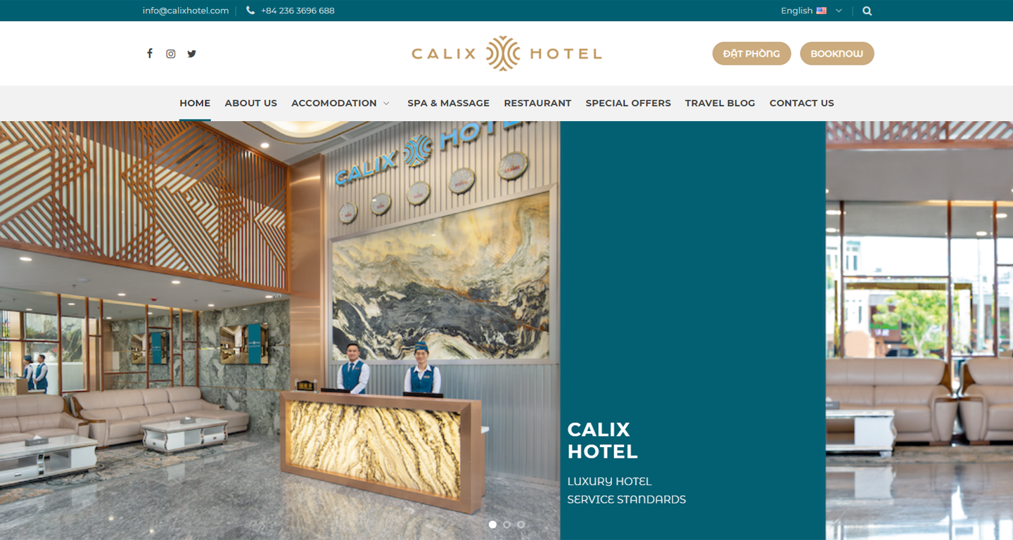 Calix Hotel - Thiết kế Website chuyên nghiệp tại Đà Nẵng XooSoft